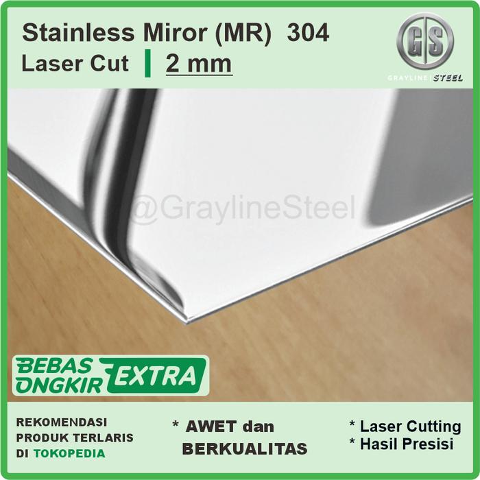 Jual 2 mm - Laser Cut SS 304 Mirror Plat Stainless Steel Custom ...