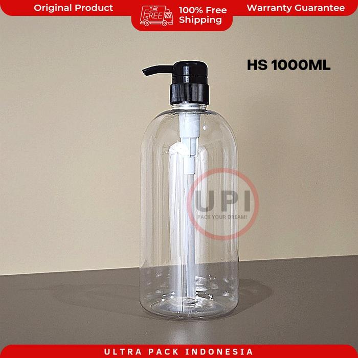 Jual BOTOL HANDSOAP 1LITER / BOTOL PET HS 1 LITER + DISPENSING PUMP ...