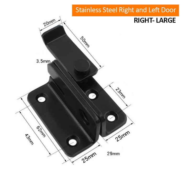 Jual Grendel Sliding Door Stainless Pintu Geser Tebal Kunci Gembok unik ...