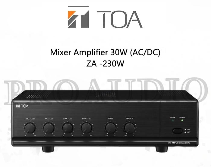 Jual MIXER AMPLIFIER TOA ZA-230 ZA230 ZA 230 POWER AMPLI 30 WATT ...
