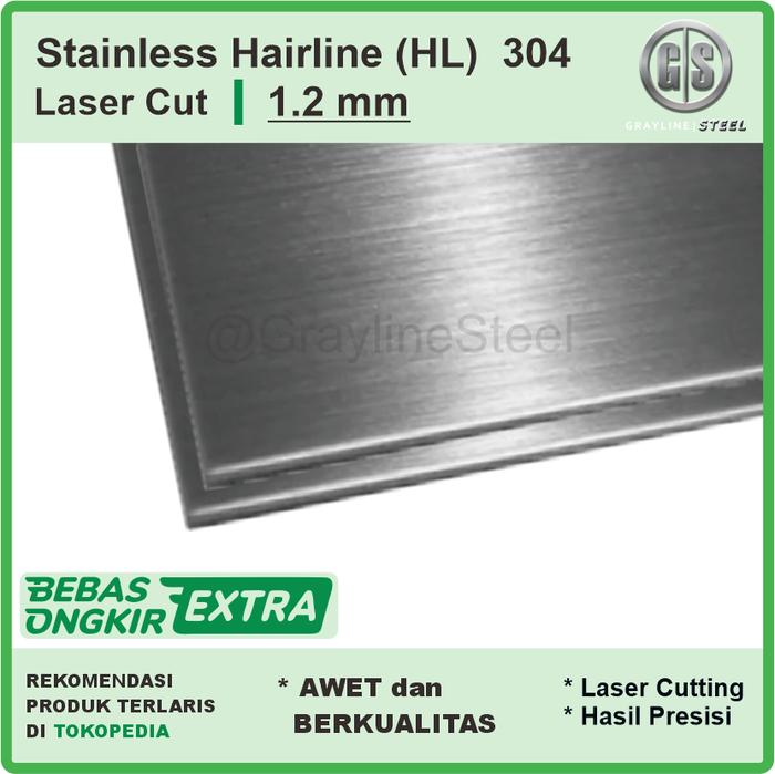Jual 1.2 mm - Laser Cut SS 304 HL Plat Stainless Steel Hairline Custom - Jakarta Barat ...