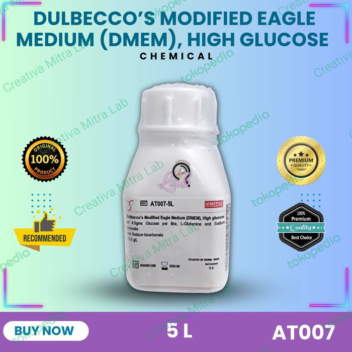 Jual DMEM (Dulbecco's Modified Eagle Medium), High glucose, 5 Liter - Kab. Bogor - Creativa ...