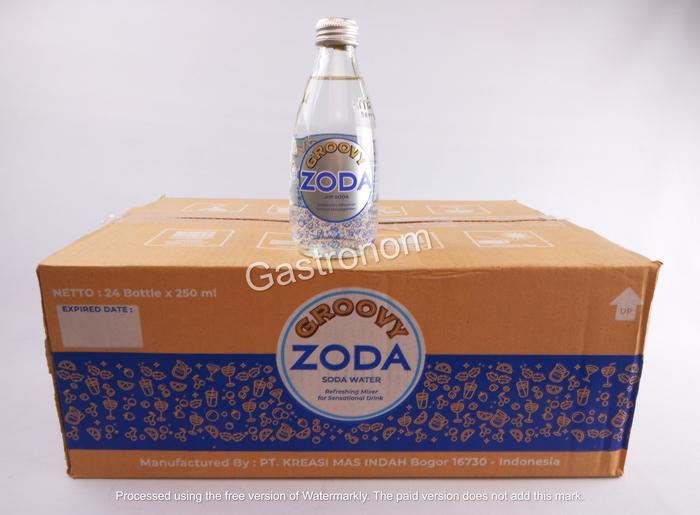 Jual Groovy Zoda Soda Water / Zoda Air Soda kemasan Botol 24 x 250 ml ...