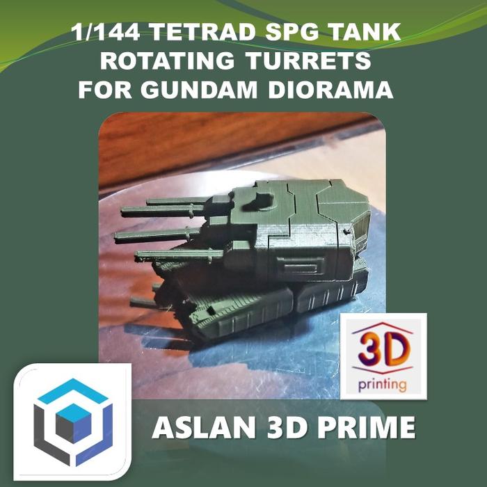 Jual 1/144 TETRAD SPG TANK ROTATING TURRETS GUNDAM Custom Color 3D ...