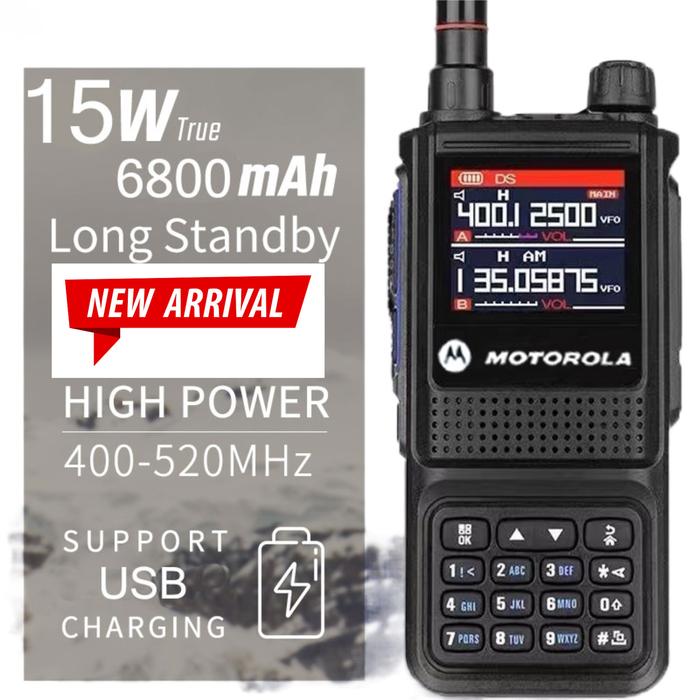 Promo HT Motorola Walkie Talkie Two Way Radio Long Range 15W Multiband ...