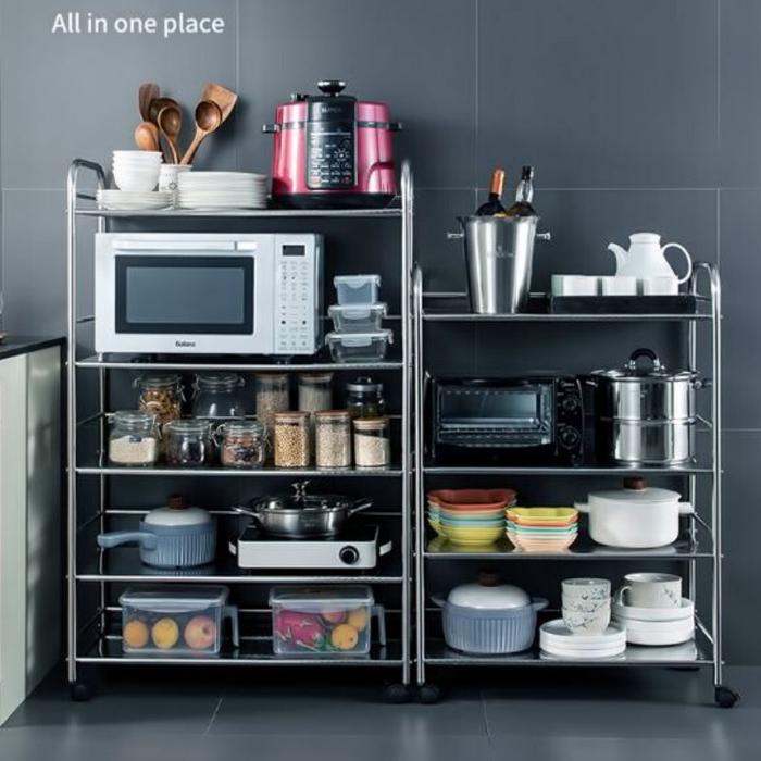 Jual Meja Dapur Susun Stainless Rak Microwave Lemari Kitchenset Plate ...