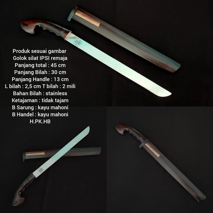 Jual Golok Silat IPSI Tumpul Pencak Silat Ukuran Usia Dini Remaja ...