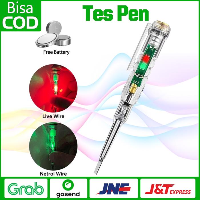 Promo Obeng Test Pencil TesPen Tester 14cm with Indicator Dual LED ...
