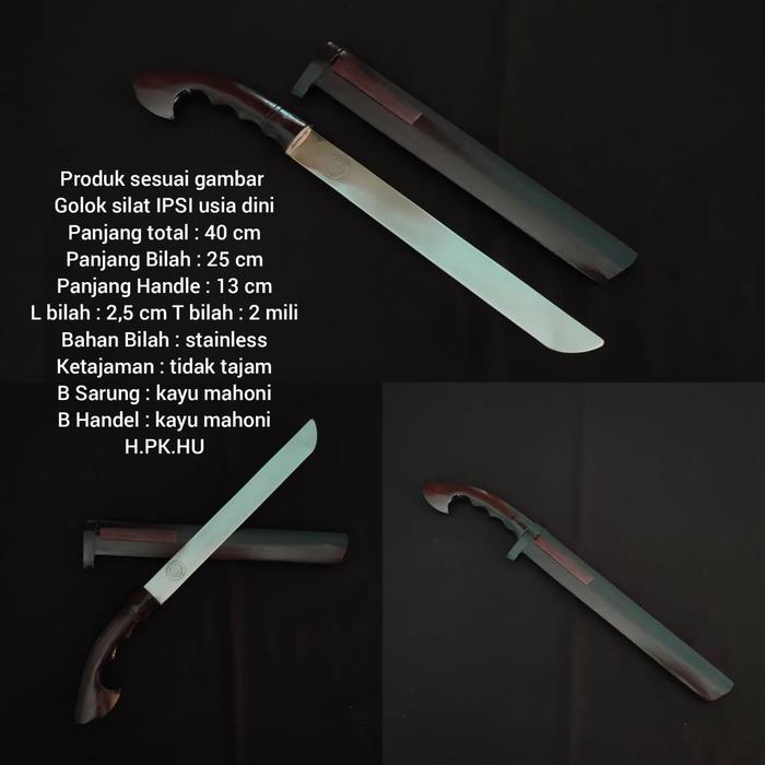 Jual Golok Silat IPSI Tumpul Pencak Silat Ukuran Usia Dini Remaja ...