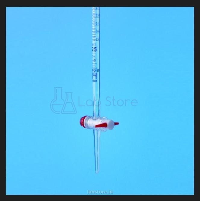 Jual Burette Buret 25 ml kran Teflon/PTFE Clear Class AS | Favorit ...