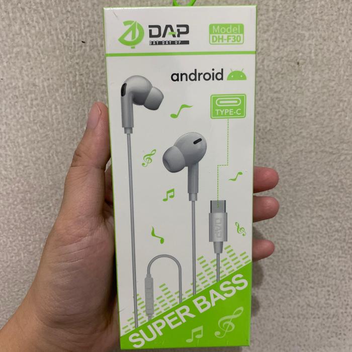 Promo handsfree DAP DH-F30 Jack Type-C Super Bass HEADSET DAP Mega Bass ...