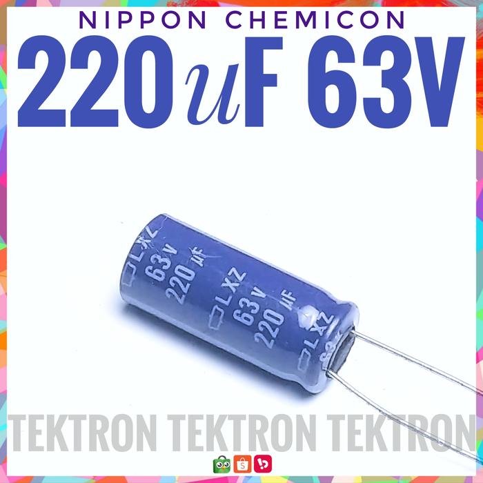 Jual ELKO 220uF 63V Nippon Chemicon LX Series Audio Grade Capacitor Elco - Kota Bandung ...