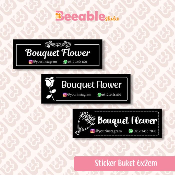 Jual Sticker Label Buket Bunga Custom 6x2cm - Kota Bandar Lampung ...