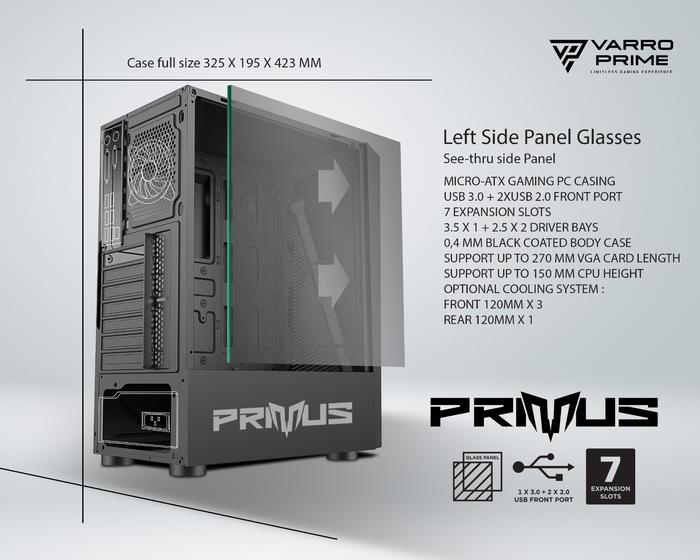 Jual Casing Gaming Varro Prime Primus M-atx Di Seller Velvet Store ...