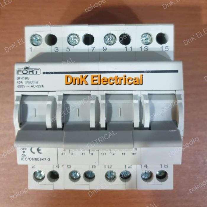 Jual Din Rail Change Over Switch/COS Model MCB 4 Pole 40A FORT SF 419G ...