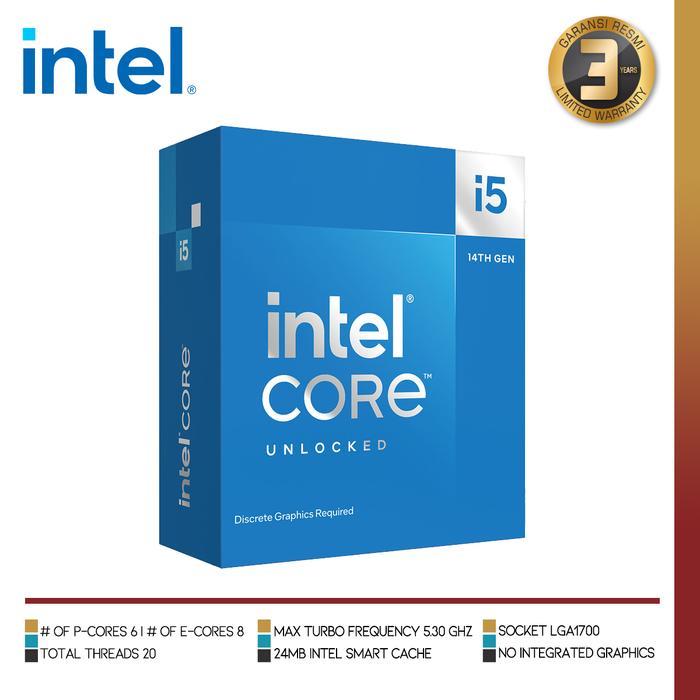 Promo INTEL CORE I5 14600KF | Desktop Processor 14 (6P+8E) Cores LGA ...