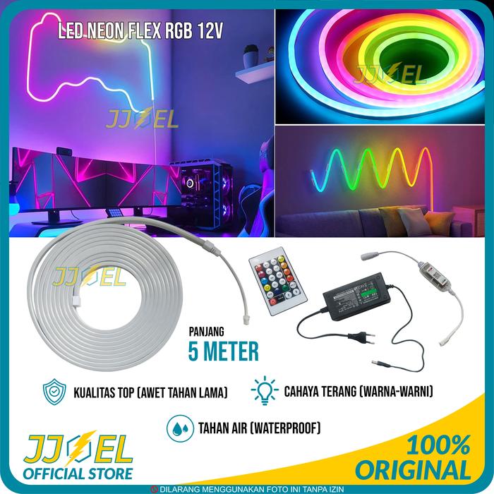Jual 1 Set Neon Flex LED Strip RGB WS2811 12V 12Volt 5M 5 Meter 5Meter ...