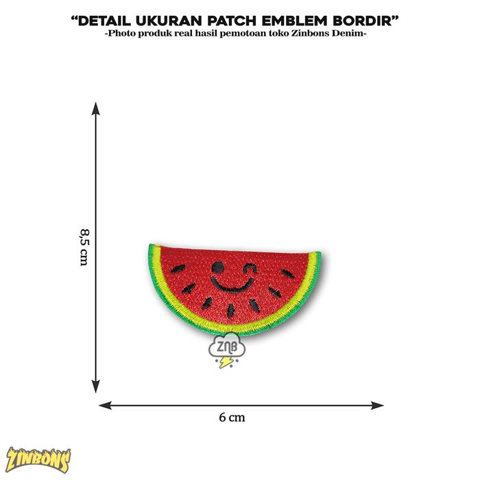 Promo Patch bordir buah buahan emblem lucu patch semangka patch pelangi ...