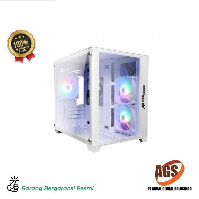 Jual Ace Power Chassis Olaf White Tempered Glass 3 Fan Argb - Jakarta ...
