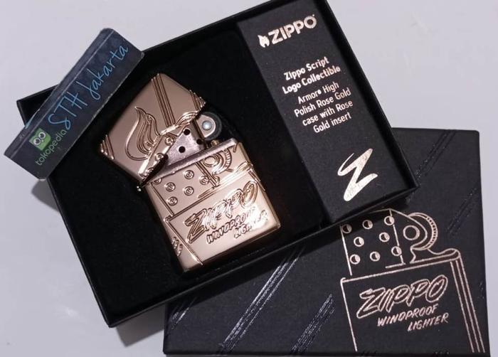 Jual Zippo Script Collectible Armor Deep Carved High Polish Rose Gold 48768 - Jakarta Barat ...