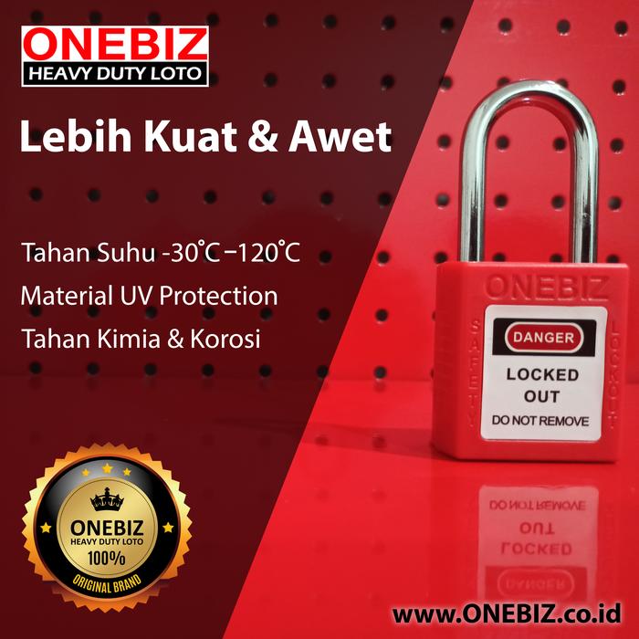 Jual LOTOTO (Lockout Tagout Tryout) Padlock Red Gembok Safety Merah ...