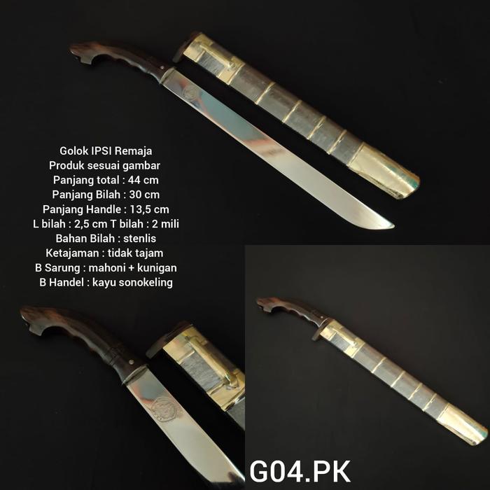 Jual Golok Silat IPSI Tumpul Pencak Silat Ukuran Usia Dini Remaja ...