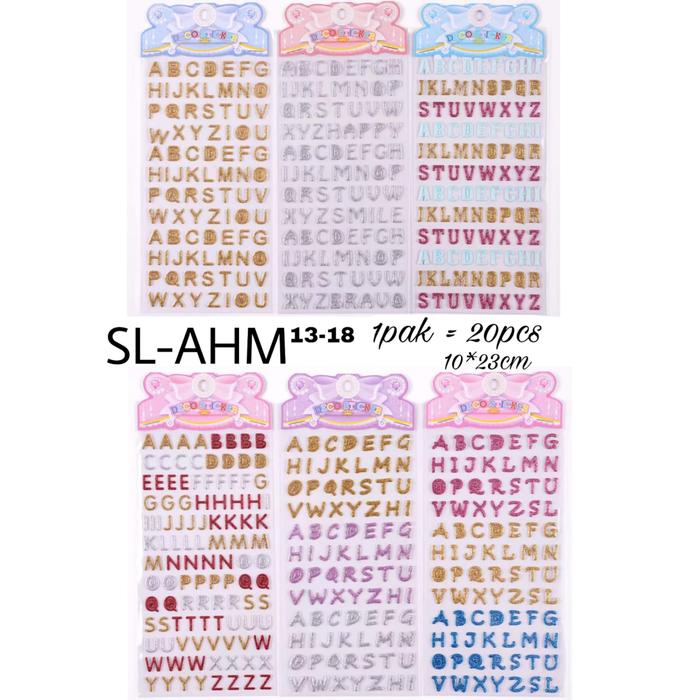 Jual Sticker Huruf Alfabet abjad Stiker Timbul Gliter - Jakarta Utara ...