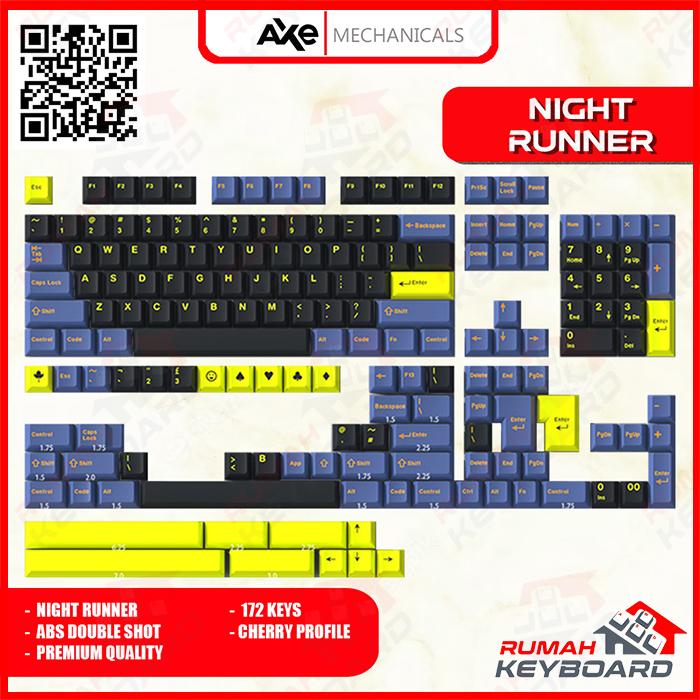 Jual KEYCAP - KEYCAPS - CHERRY PROFILE - NIGHT RUNNER - ABS - DOUBLE ...