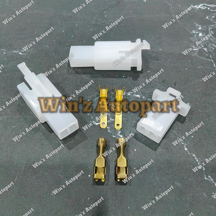 Jual SOKET 2 PIN KECIL / SOCKET MOTOR 2 PIN KECIL (SOCKET+TERMINAL/SKUN ...