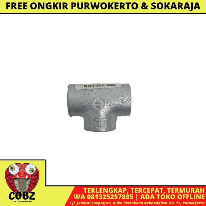 Jual 1/2 IN / G Tee Drat Dalam Faucet Tee Fitting Pipa Besi - Kab ...