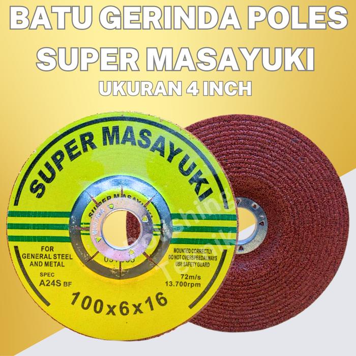Jual Batu Gerinda Poles Asah Super Masayuki 4 Inch x 6 BESI STAINLESS ...