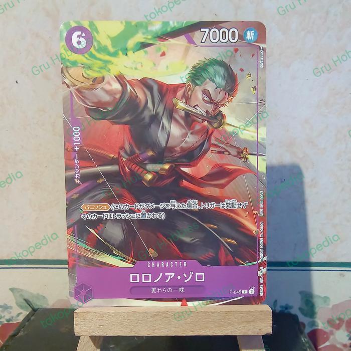 Jual One Piece Card Game - Roronoa Zoro Purple Promo P-045 - Jakarta ...
