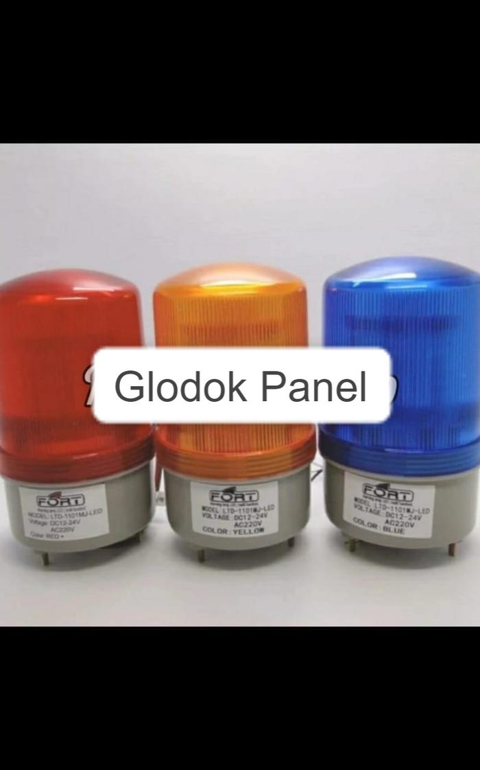 Jual Lampu Rotary Warning Light LED with buzzer 4" , 5" Merah , Kuning ...