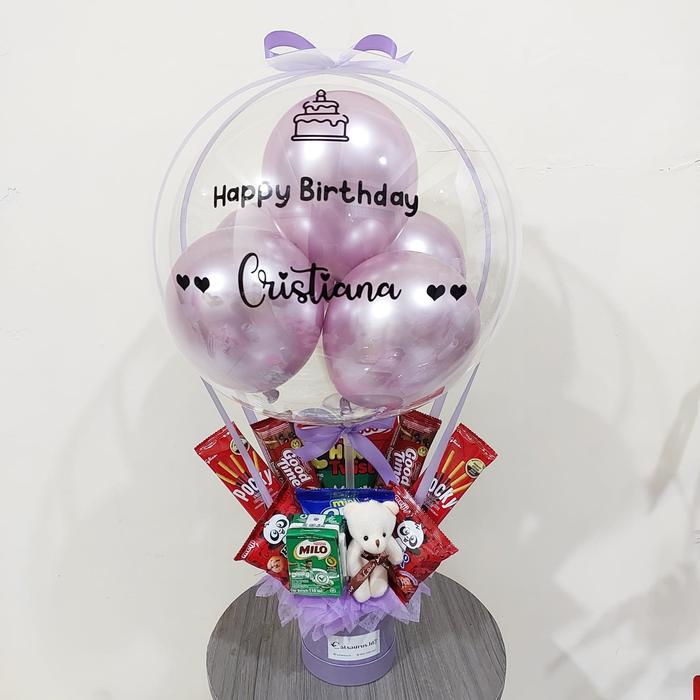 Jual Buket Balon Snack Bucket Wisuda Bouquet Ulang Tahun Wisuda - Lilac ...