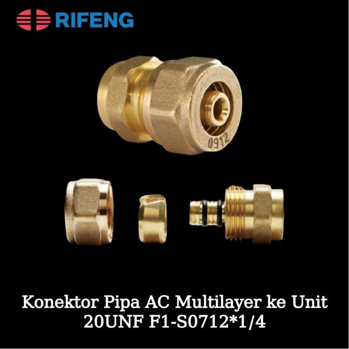 Jual RIFENG - Fitting/Konektor Pipa AC Multilayer ke Unit 20UNF x 1/4 ...