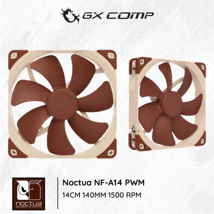 Jual Fan Noctua - NF-A14 PWM / 140mm Premium Fan Case | 14CM 140MM 1500 ...