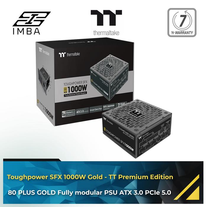 Promo Thermaltake TOUGHPOWER SFX 1000W 80+ Gold ATX3.0 PCIe 5.0 16 Pin ...