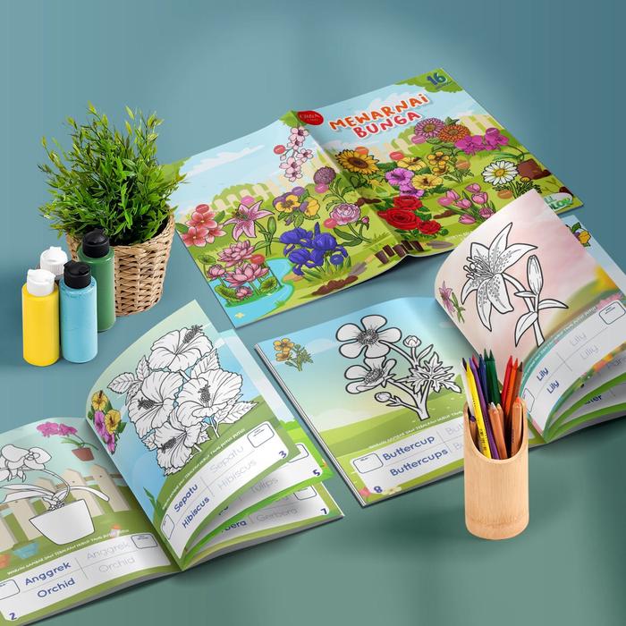 Promo Buku Mewarnai Anak Coloring Book Full Color Edukasi 16 Halaman ...