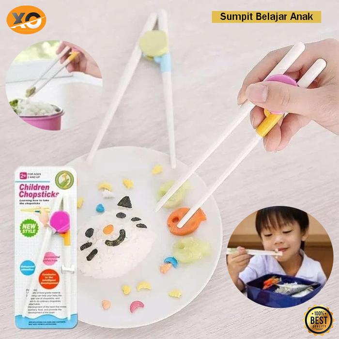Jual Sumpit Anak Pemula Belajar Mudah Digunakan Chopstick Bahan Plastik ...