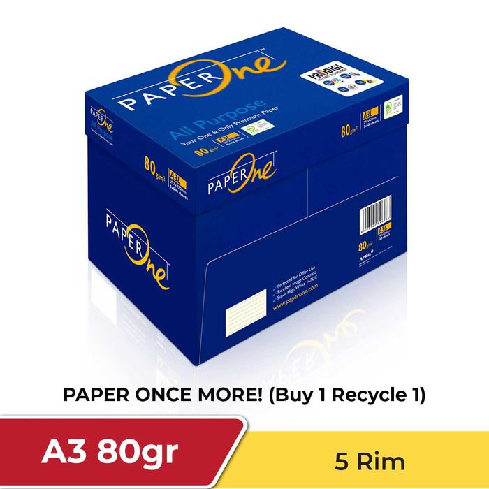 Jual PAPERONE 1 Box Kertas All Purpose A3 80 Gr - Jakarta Selatan ...