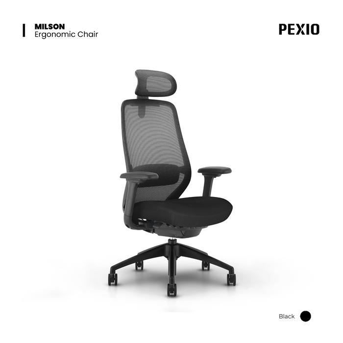 Promo Pexio Milson Kursi Kantor Ergonomis - Full Black Cicil 0% 3x ...