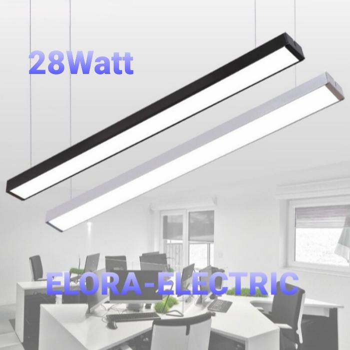 Jual LAMPU LED BALOK 28W/LAMPU GANTUNG MINIMALIS KANTOR OFFICE GANTUNG ...