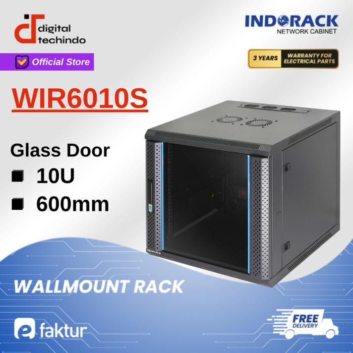 Jual Wir6010s Wallmount Rack 10u Indorack Depth 600mm Glass Door Rak Server Di Seller Velvet ...