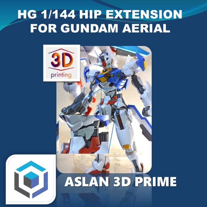 Jual HG 1/144 HIP EXTENSION FOR GUNDAM AERIAL GUNPLA Custom Color 3D ...