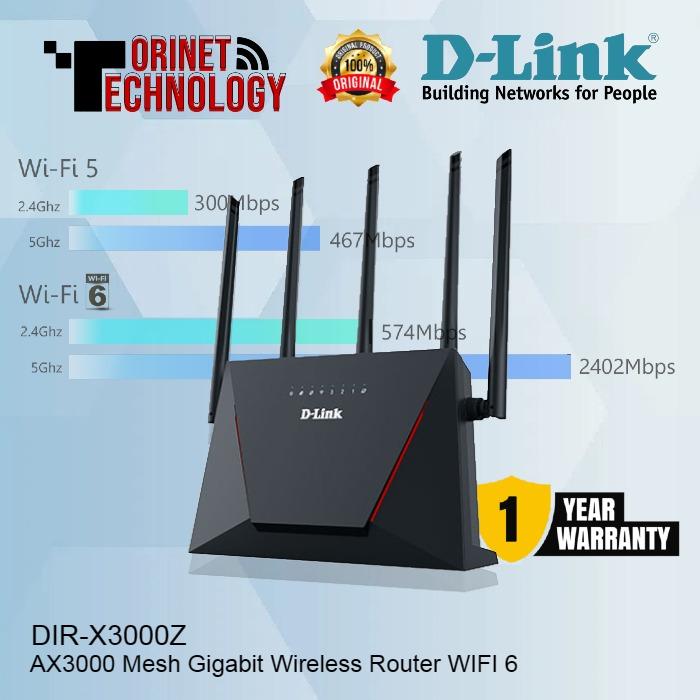 Jual DLINK DIR-X3000Z AX3000 Mesh Gigabit Wireless Router - Jakarta ...