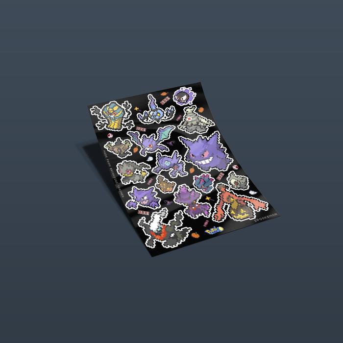 Jual Sticker Halloween A5 SPOOKYMON Pokemon Pixel - Jakarta Barat ...