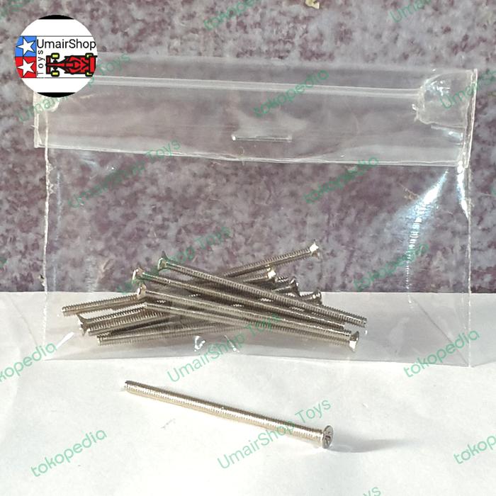 Promo Baut Tamiya Countersunk M2 isi 10pcs uk 35mm kepala pipih baut ...
