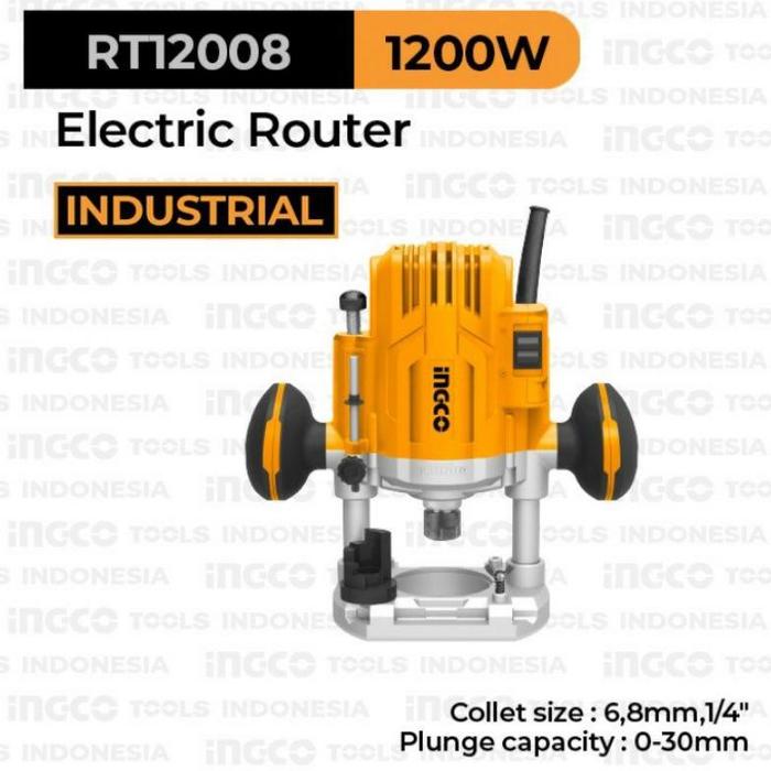 Jual Electric Router(1/4" 0-30Mm) Ingco Rt12008 Mesin Profil Kayu ...