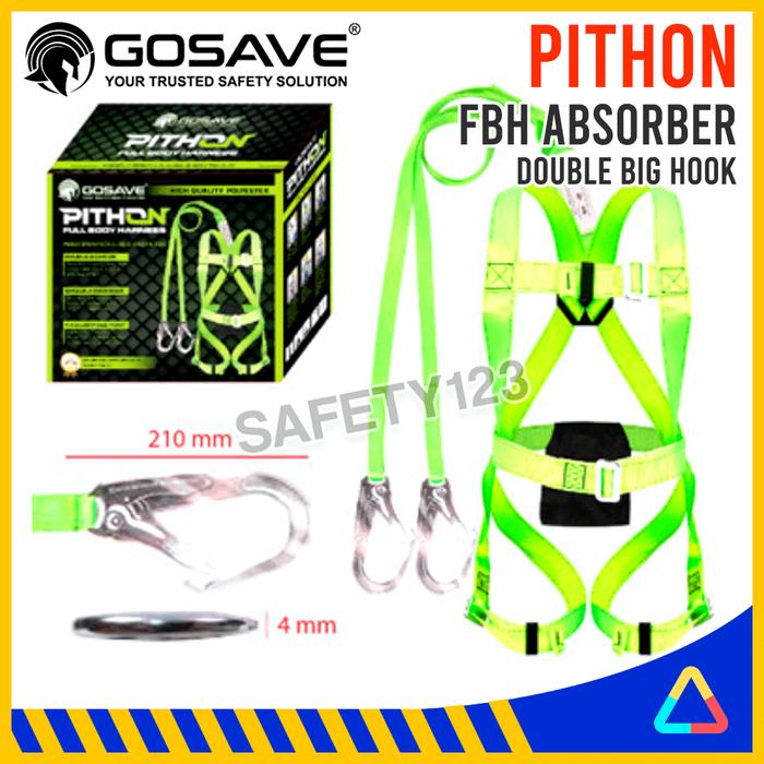 Jual GoSave Pithon Full Body Harness FBH with Absorber Double Big Hook ...