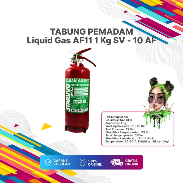 Jual APAR CLEAN AGENT 1KG Fire Extinguisher Liquid Gas AF11 1 Kg SV - 10 AF - Jakarta Pusat ...